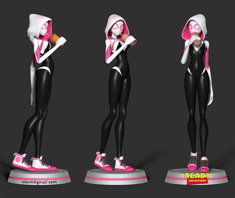 Refreshment With Spider Gwen 3d Model By Sinh Nguyen