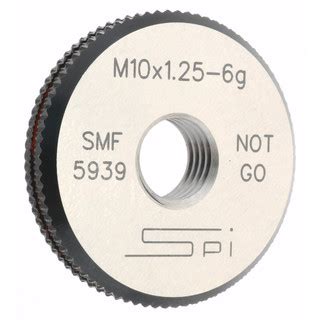 Spi Threaded Ring Gage M10 X 1 25 Thread Metric Class 6g No Go