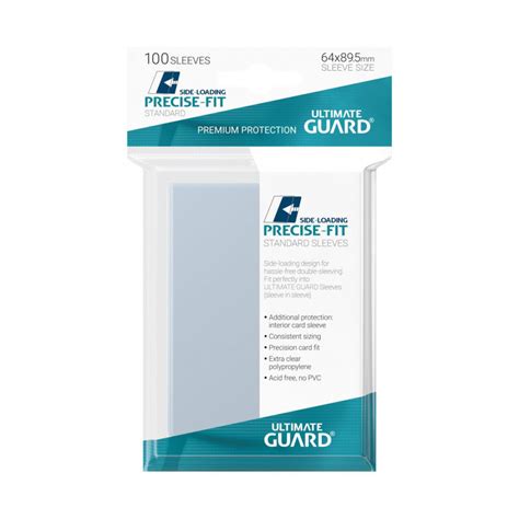 Set Of 100 Sleeves Side Loading Precise Fit Standard Size