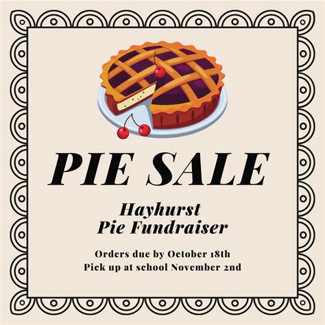 Fall Pie Sale Hayhurst Pta