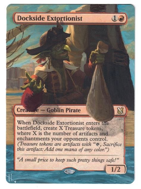 Dockside Extortionist Altered Full Art Mtg Magic Commander Edh Etsy