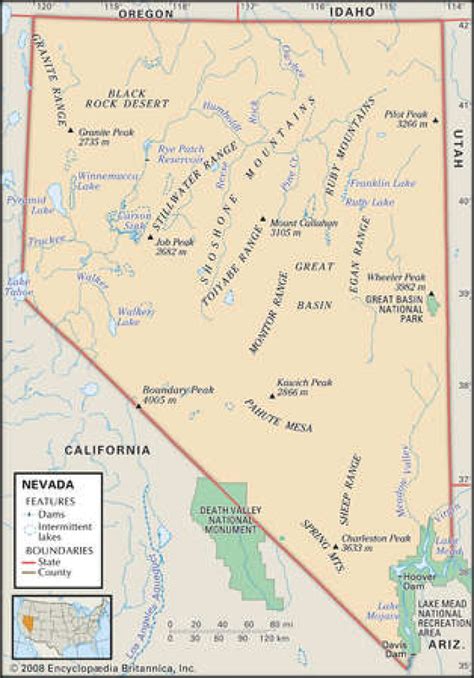 Nevada State Parks Map Printable Map