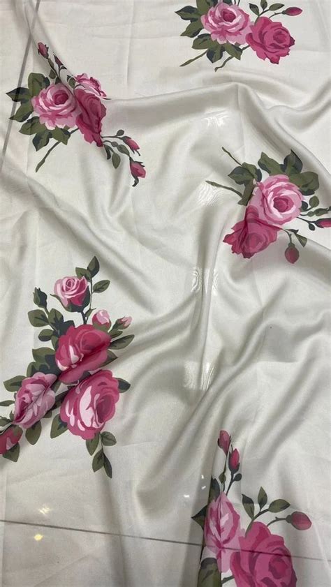 Polyester Soft Organza Digital Printed Fabric Multicolour At ₹ 70
