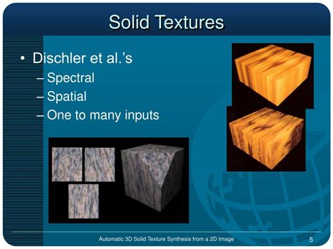 ppt automatic 3d solid texture synthesis from a 2d image powerpoint presentation id 4892522
