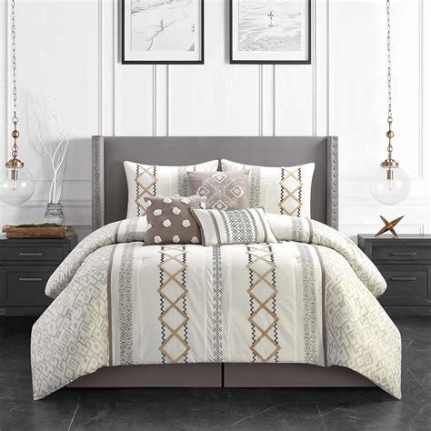 Grand Avenue Luxury 7 Piece Cozy Boho Comforter Set King