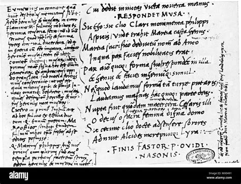 Deutsch Ovid Fasti Von Dem Humanisten Julius Pomponius Laetus
