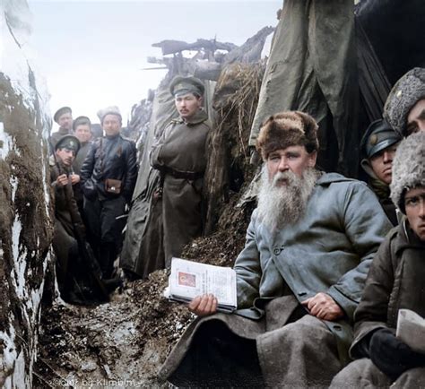 Imperial Russian Chaplain With Infantry In A Russian Trench Eastern Front Of World War 1 R