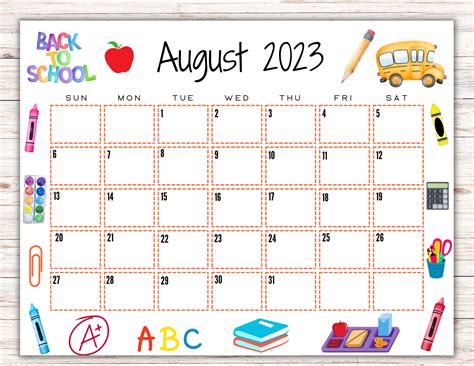 August Calendar Theme Ideas