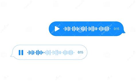 Voice Message Bubble Audio Chat Ui Ux Interface Vector Messenger