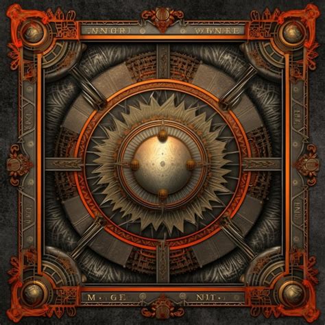 Premium Ai Image Zodiac Tarot Compass Elemental Illustration Art Tattoo Design Metal Astrology