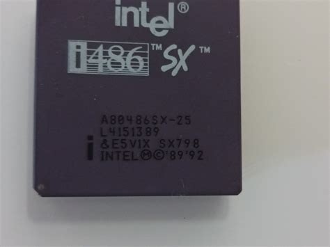 Vintage Rare Intel I486 Sx A80486sx 25 Sx798 Processor Ebay