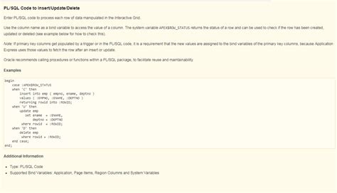 Sql Oracle APEX Update Table Based On Changes In An Interactive Grid Stack Overflow