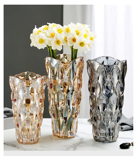 유리 꽃병 25cm 수경 재배 식물과 꽃을 위한 유리 화분 탁상 중앙 장식품 홈 웨딩 장식용꽃병 Aliexpress