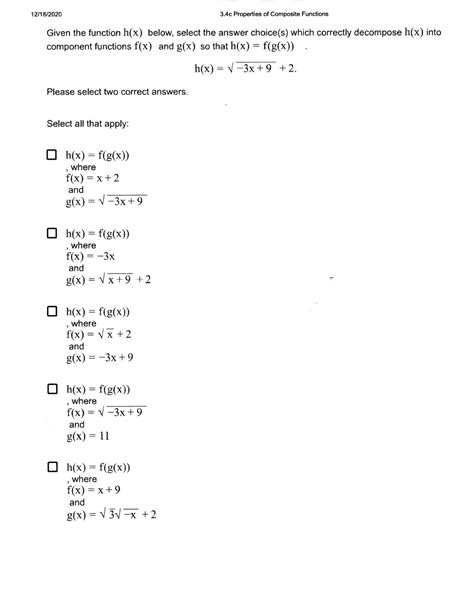 Answered Given The Function Hx Below Select Bartleby