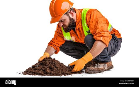 Geotechnical Engineer Studying Soil Samples In Laboratory For Geotechnical Engineer Studying Soil Samples In Laboratory For