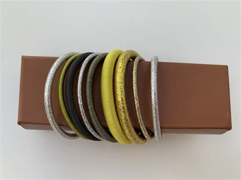 Armreifen Als 9 Er Set In Silber Gold Gelb Grau Grün Neu Gemäss