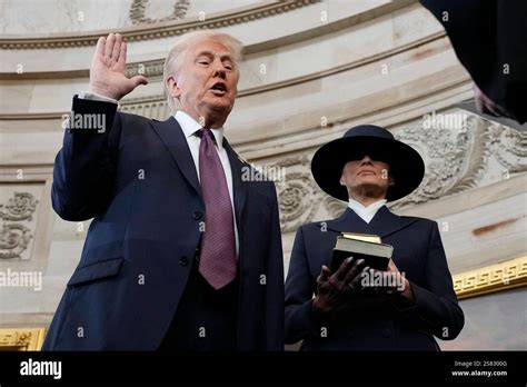 Donald Trump Is Sworn In As The 47th President Of The United States By Chief Justice John