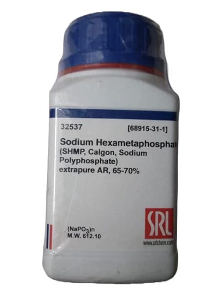 Sodium Hexametaphosphate Extrapure Ar 65 70 Cas No 68915 31 1 Molecular Formula Napo3