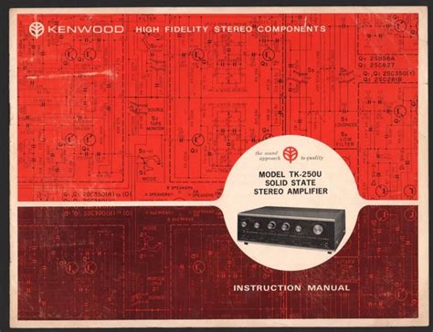 Kenwood Solid State Stereo Amplifier Tk 250 Manual 1968 English £4734