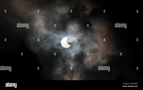 Jakarta Timur Indonesia 20th Apr 2023 A Partial Solar Eclipse Is Seen In Jakarta This