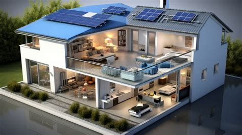 Schematic Of Solar Power System Solar Panel Inverter And Battery