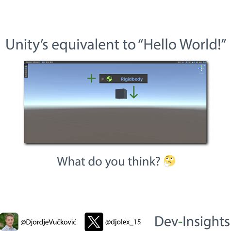 What Is The Equivalent Of Hello World In Unity 🤔 Runity3d