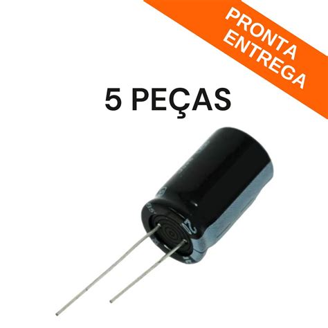 Kit 5 Peças Capacitor Eletrolítico 470uf 470mf 16v 20 105°c 8x12