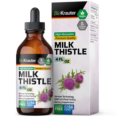 Milk Thistle Tincture 4 Floz Bottle Biokrauter