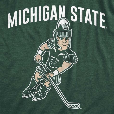 Michigan State Spirit Shop Sparty Hockey T Shirt Nudge Printing
