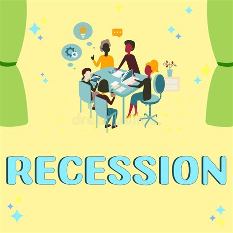 Conceptual Caption Recession Internet Concept The Process Of Progressive Decrease In Growing