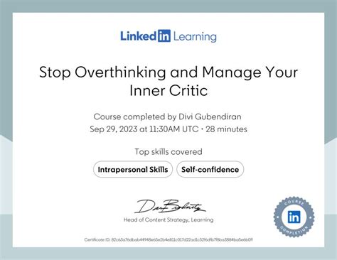 divi gubendiran on linkedin certificate of completion
