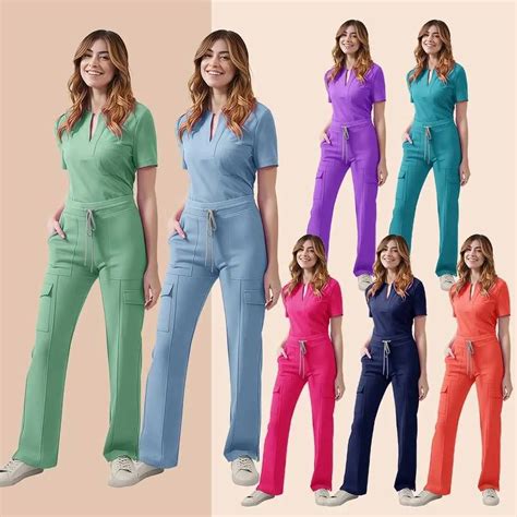 Medical Scrubs Uniform Women Nurse Scrub Set Pocket From Nicekind