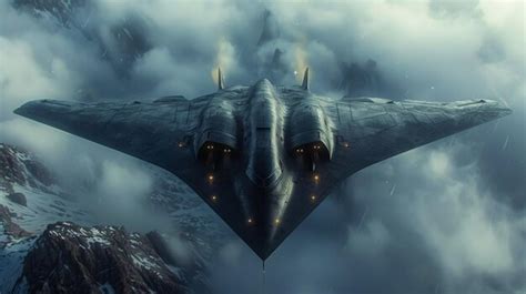 Future Of Warfare Highaltitude Bomber Concept Premium Ai Generated Image