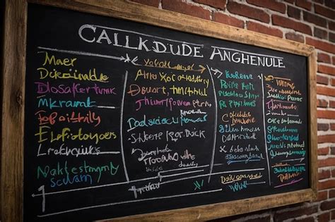 A Chalkboard With A Daily Schedule And Assignments Premium Ai