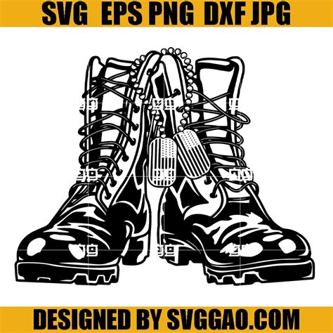 Combat Boot Svg Military Shoes Svg American Boot Svg