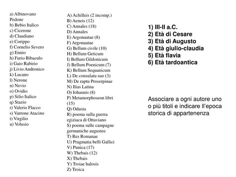 Ppt A Albinovano Pedone B Bebio Italico C Cicerone D Claudiano E