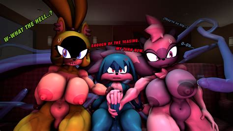 Rule 34 1boy 2girls 3d Angry Big Breasts Breasts Female Handjob Imminent Sex Kitsunami The