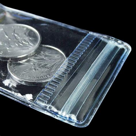 Coin Storage 100pcs Clear Pvc Coin Bags 70x50mm Plastic Wallets