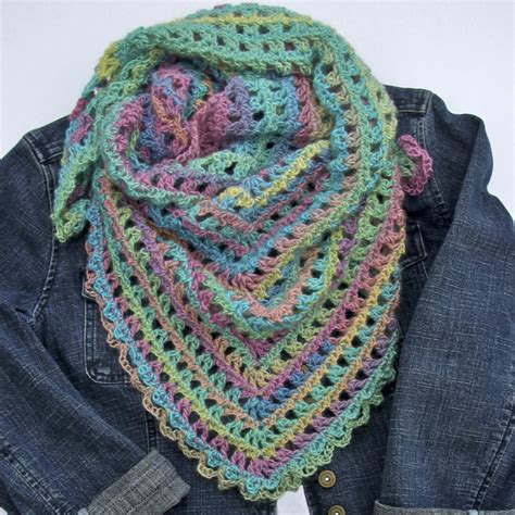 Free Crochet Triangle Scarf Pattern Simply Add My Herringbone Half