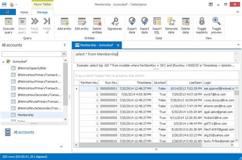 azure tables query with timestamp lasopadesert