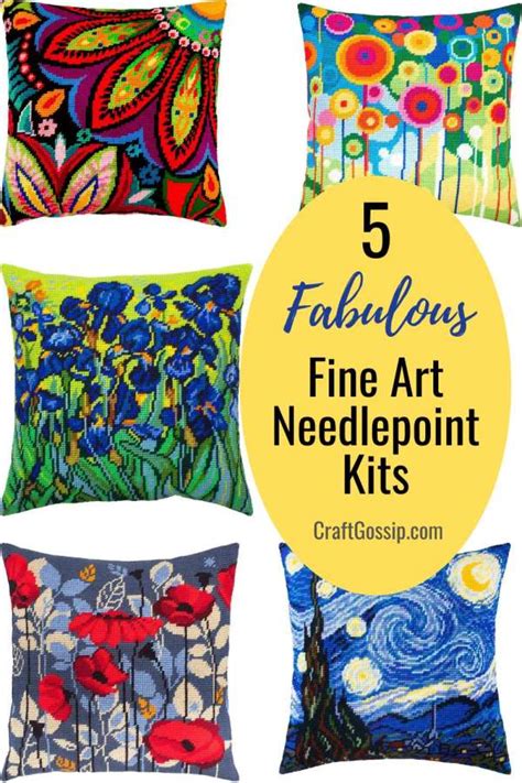 5 Fine Art Needlepoint Pillow Patterns Needle Work