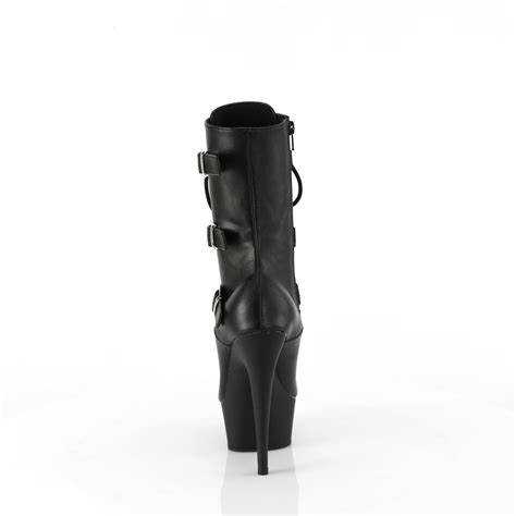 6 Heel 1 34 Pf Lace Up Multi Buckle Ankle Boot Side Zip Fenvy