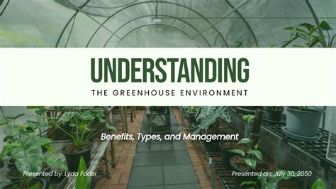 Free Greenhouse Environment Presentation Template To Edit Online