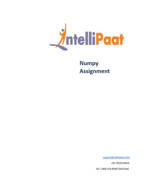 Numpy Assignment Pdf