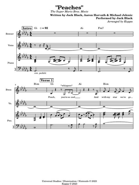 Peachesthesupermariobrosmovie Pdf Japanese Games Nintendo