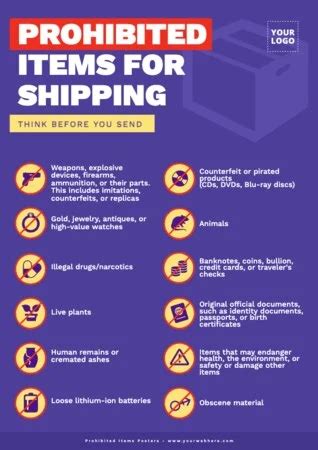 Free Printable Prohibited Items Signs