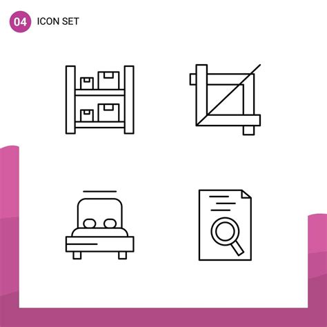 User Interface Pack Of 4 Basic Filledline Flat Colors Of Box Love Warehouse Graphic Hr Editable