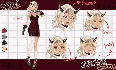 Reference Sheet Free Headshot 30 Off By Dairen Dairenbo Vgen