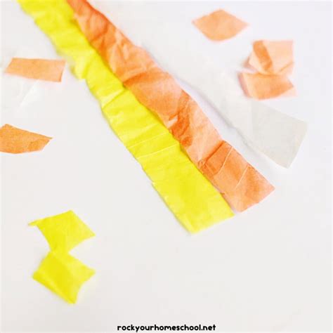 Candy Corn Paper Plate Craft With Easy Tissue Paper Texture Rock Your