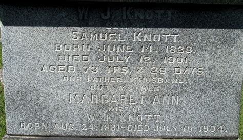 William Jackson Knott 1828 1901 Mémorial Find A Grave